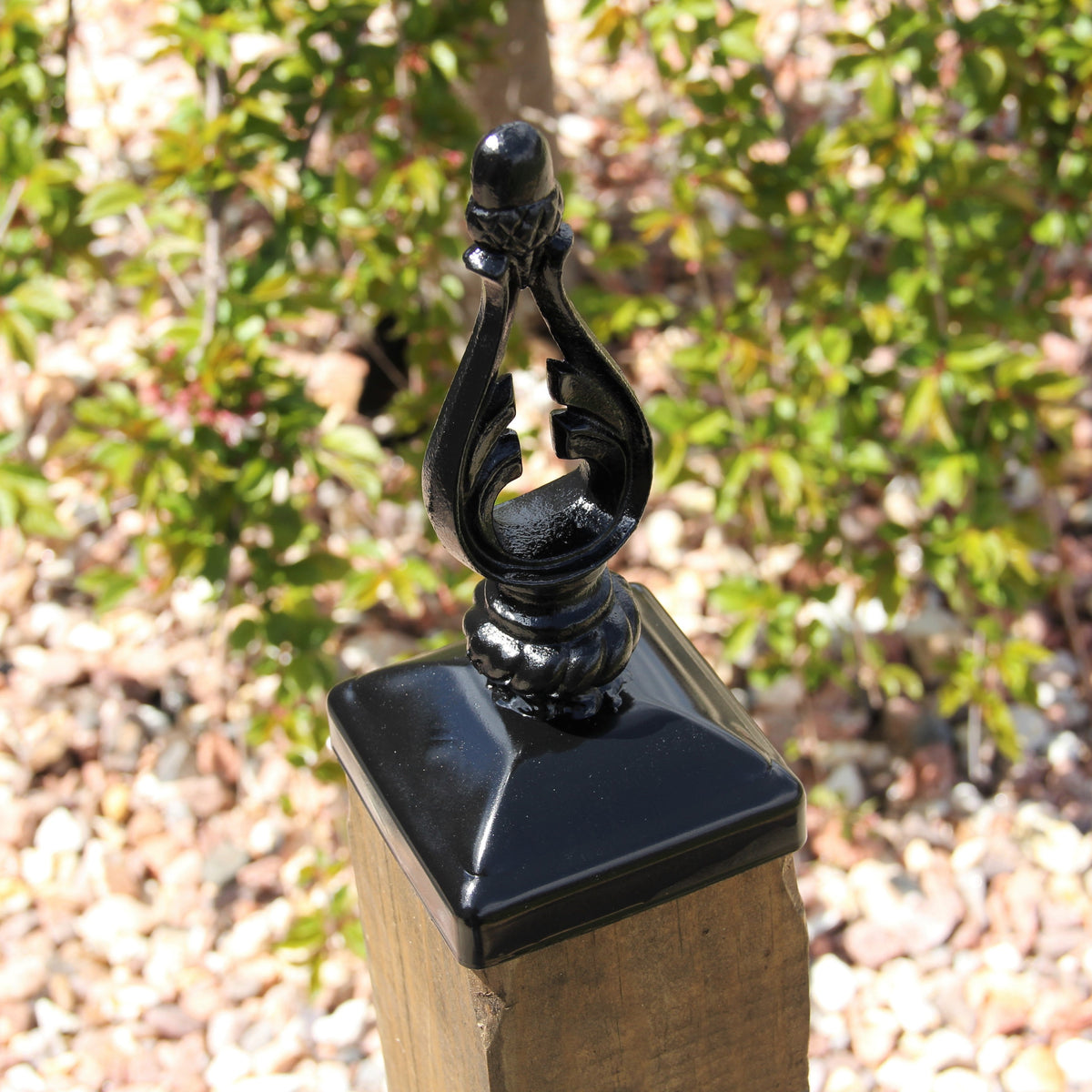 4x4 Wrought Iron Fence Post Cap | Madison Iron and Wood