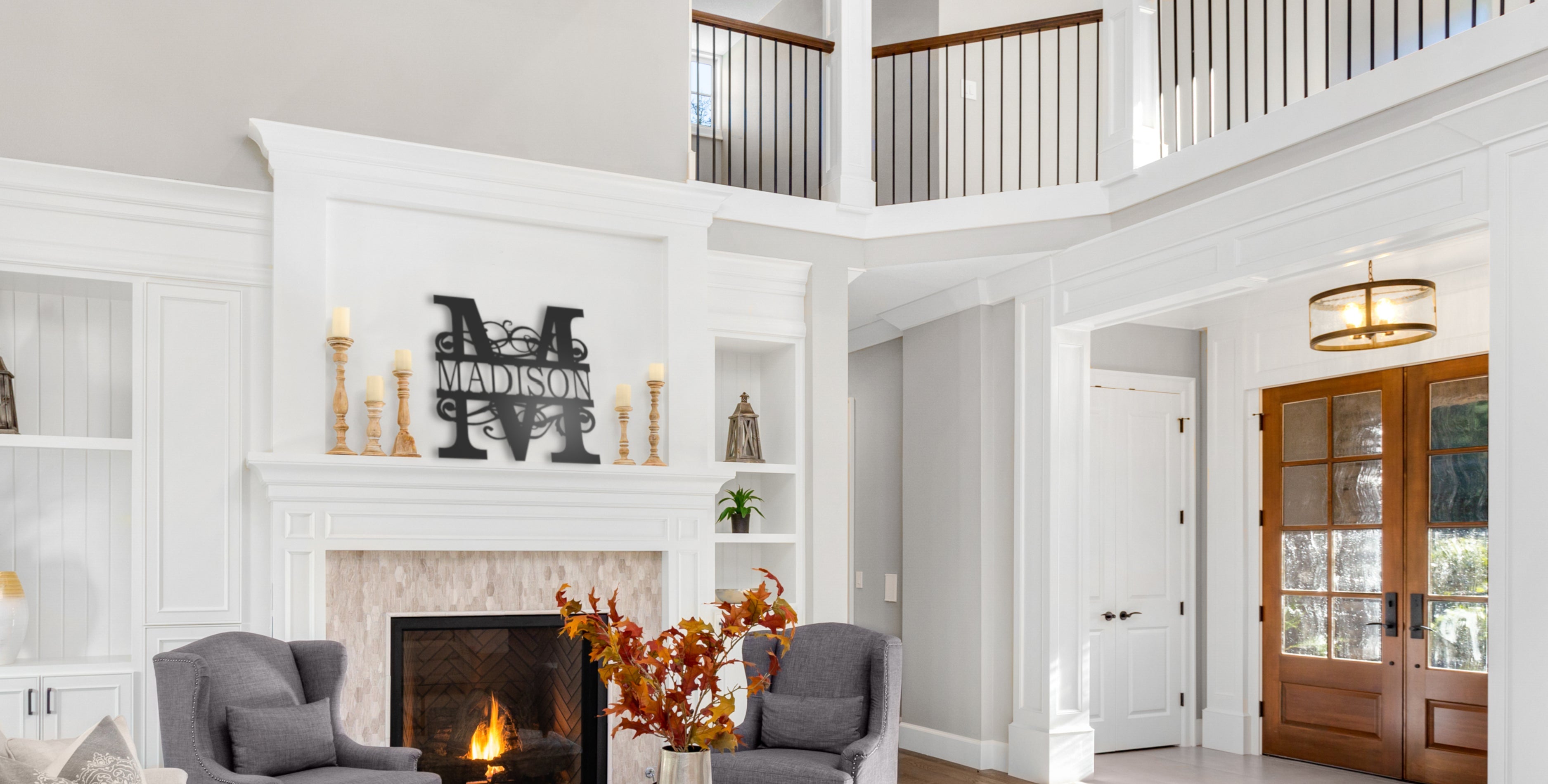 Personalized Metal Family Monogram Signs by Madison Iron and Wood