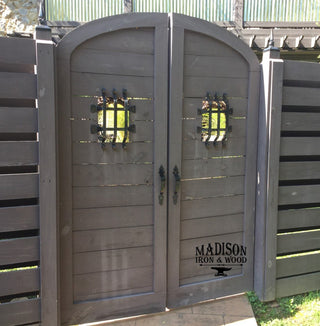 Decorative Hinge face Plate for Gates - Madison Iron And Wood