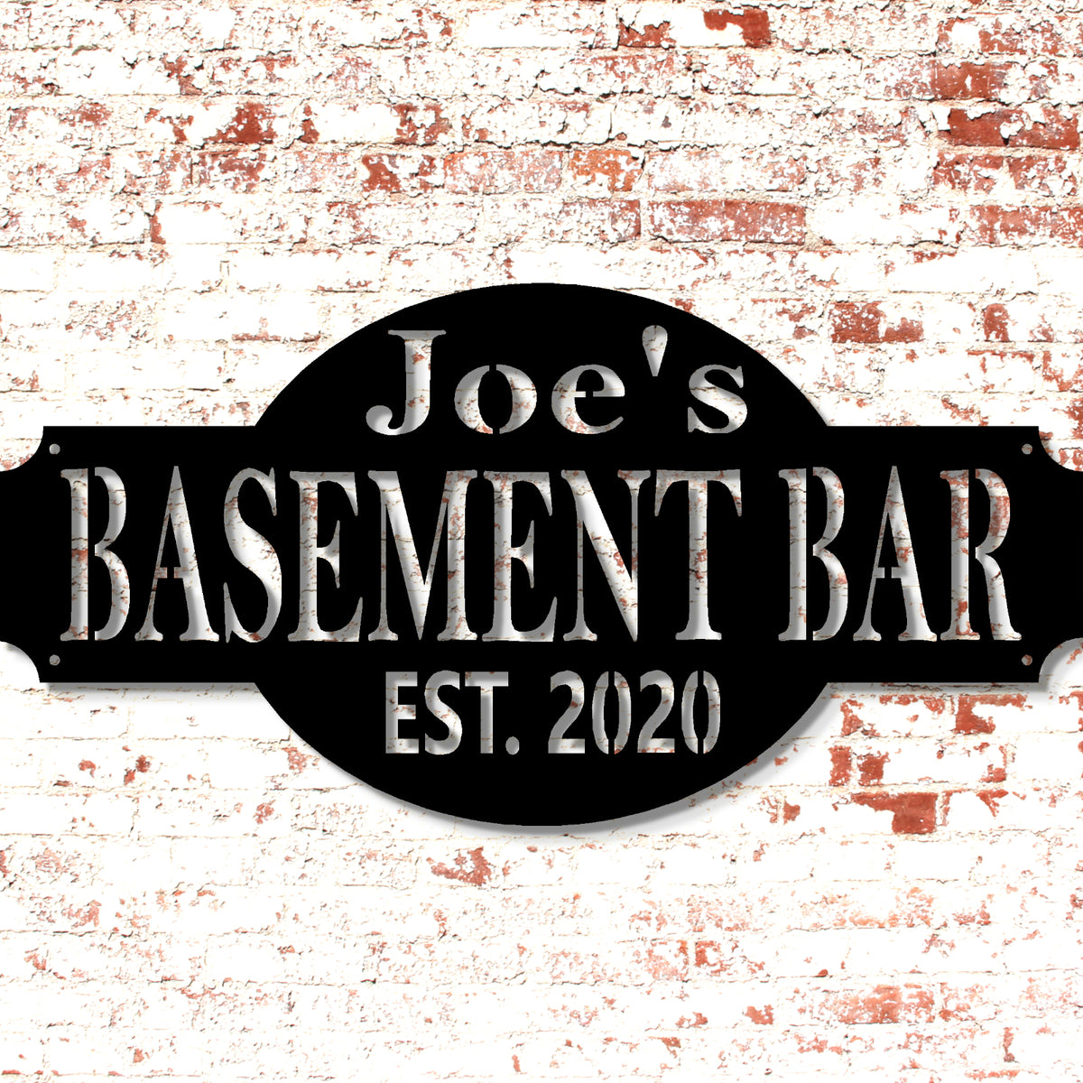 BASEMENT BAR Personalized Metal Sign with Name and EST. Date | Madison ...