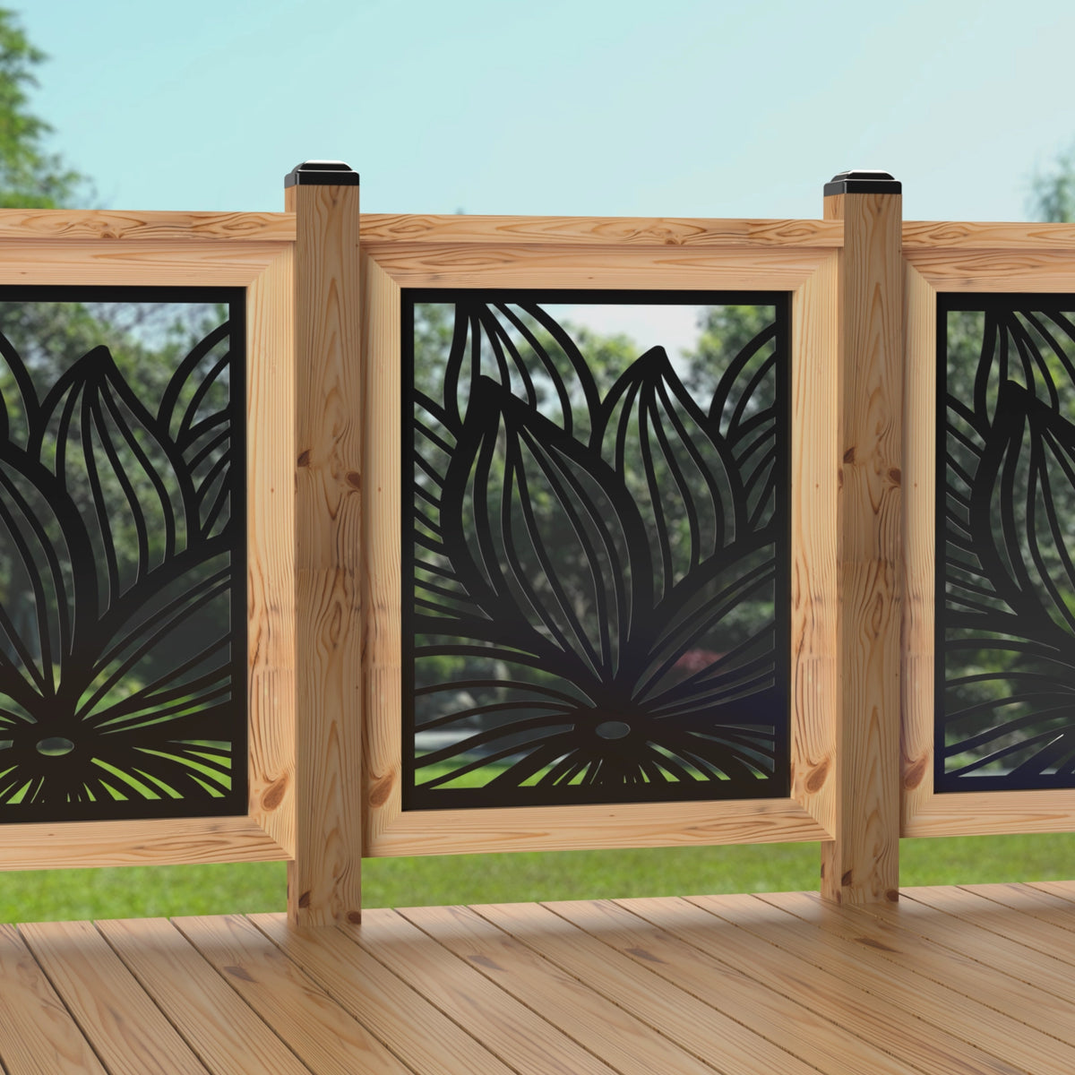 Garden Flower Fence/Gate Panel Insert - Madison Iron and Wood