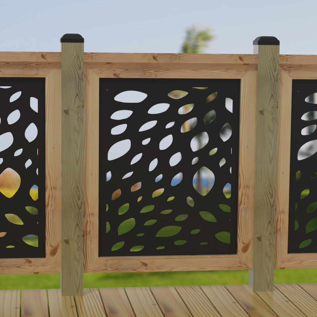 Botanica Wave Fence/Gate Panel Insert - Madison Iron and Wood