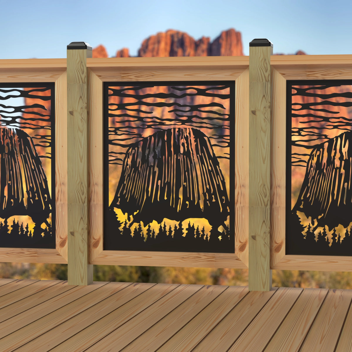 Devils Tower National Monument Fence/Gate Panel Insert - Madison Iron ...