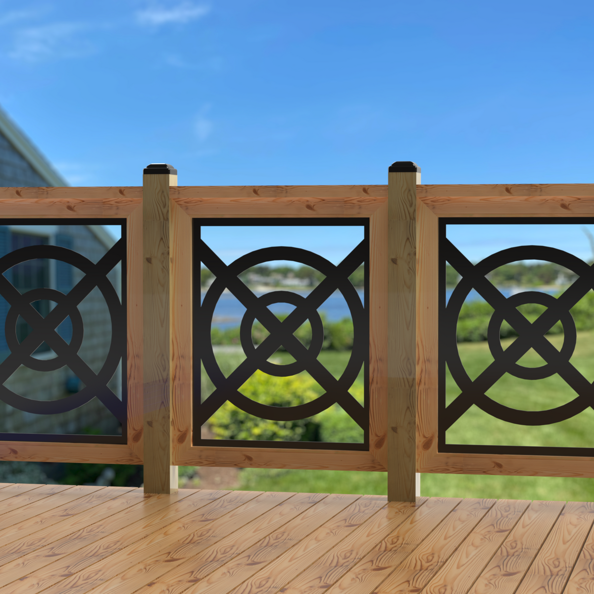 24"x30" - Modern Nautical Design Fence/Gate Panel Insert - Madison Iron ...