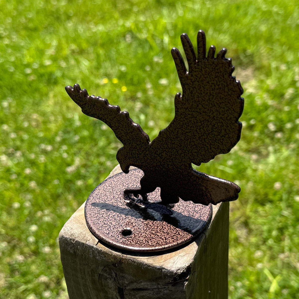 Eagle Post Cap For Round Wood Fence Post | Madison Iron and Wood