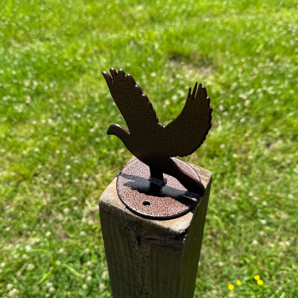 Dove Post Topper for round wood posts | Madison Iron and Wood