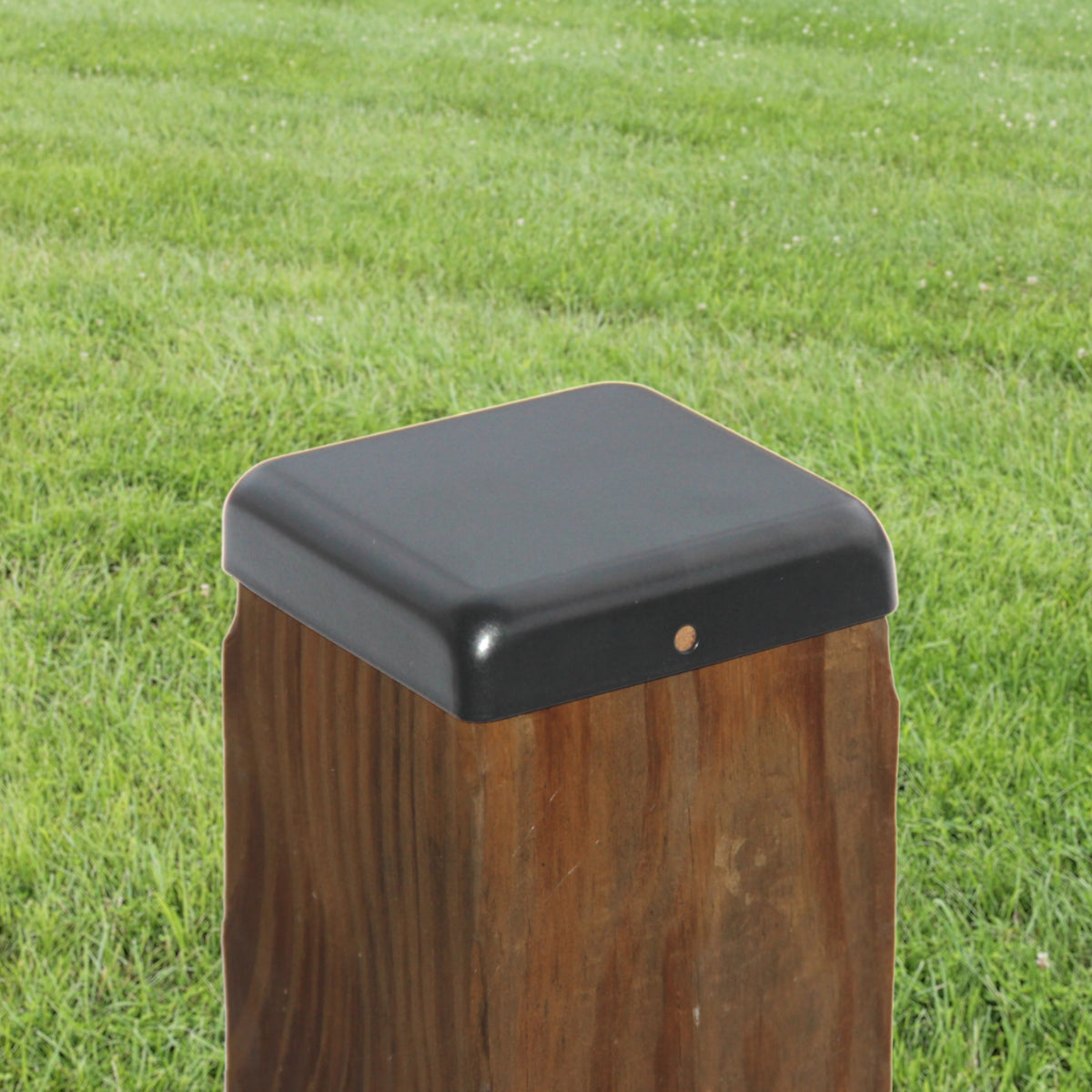 Flat Top Steel Post Cap - Madison Iron and Wood