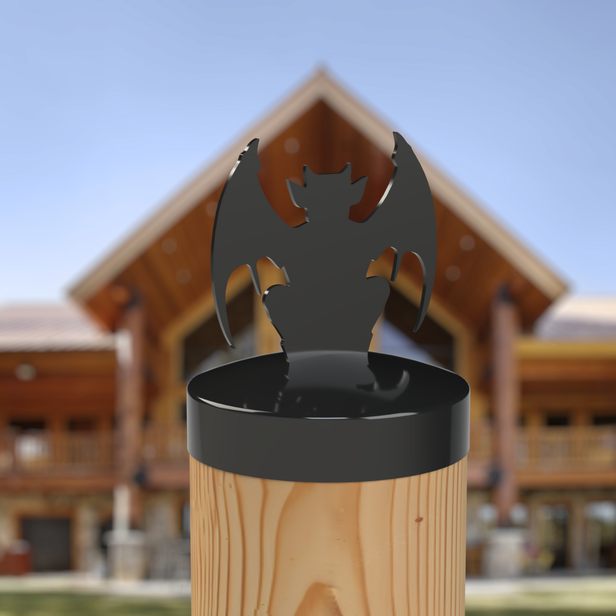 Gargoyle, Round Post Cap - 4"x4" Post Size - Madison Iron and Wood