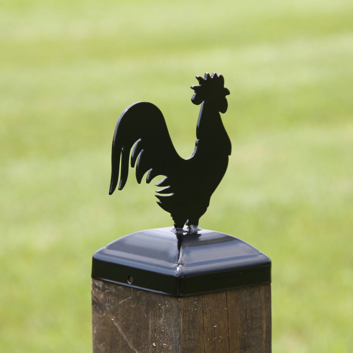 Rooster Fence Post Cap – Fence Decor - Madison Iron and Wood