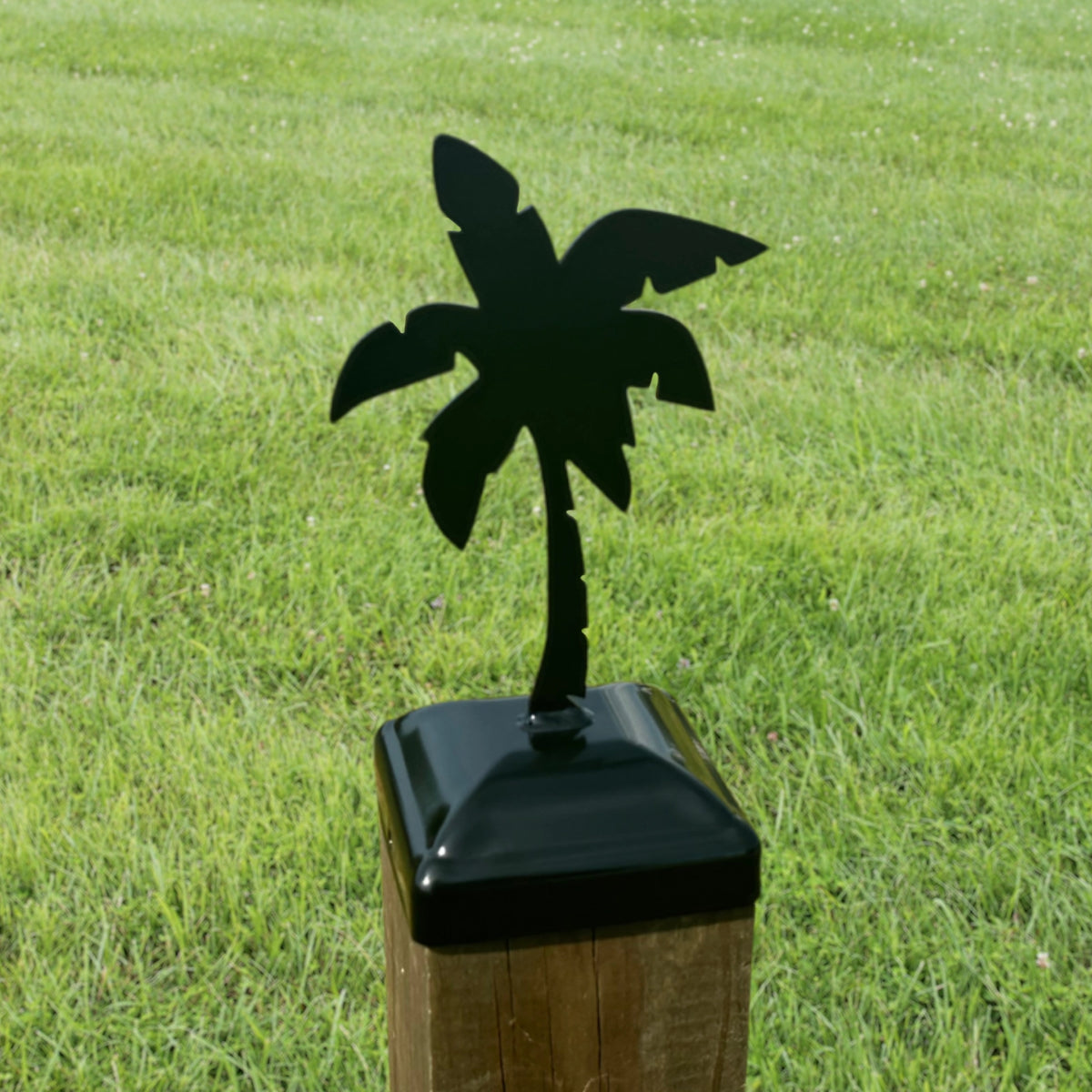 Palm Tree Fence Post Cap – Fence Decor - Madison Iron and Wood