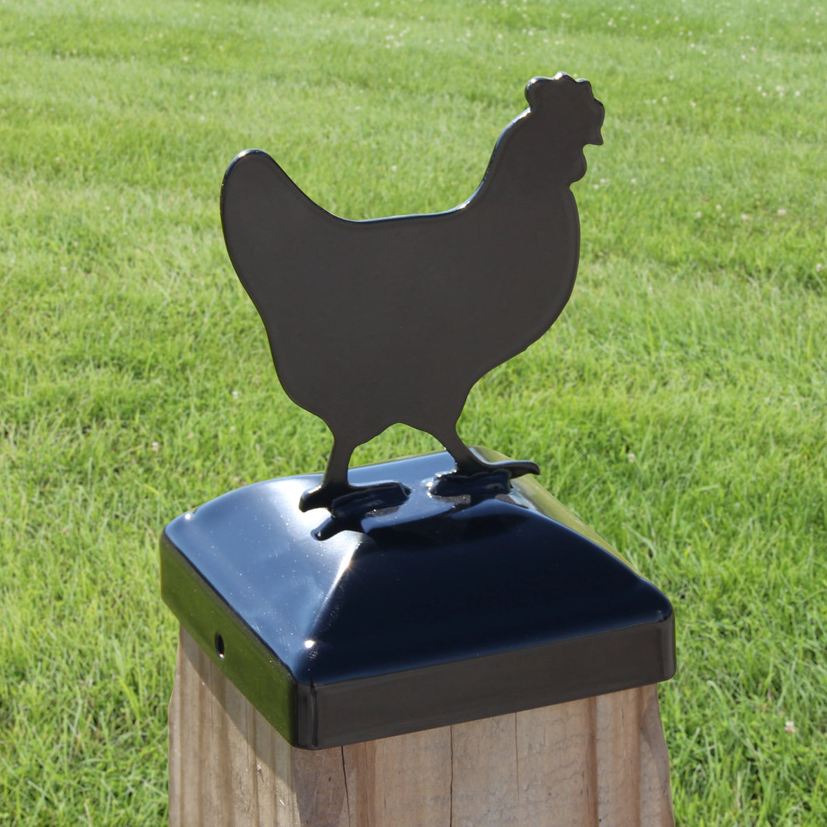 Chicken Fence Post Cap – Fence Decor - Madison Iron and Wood