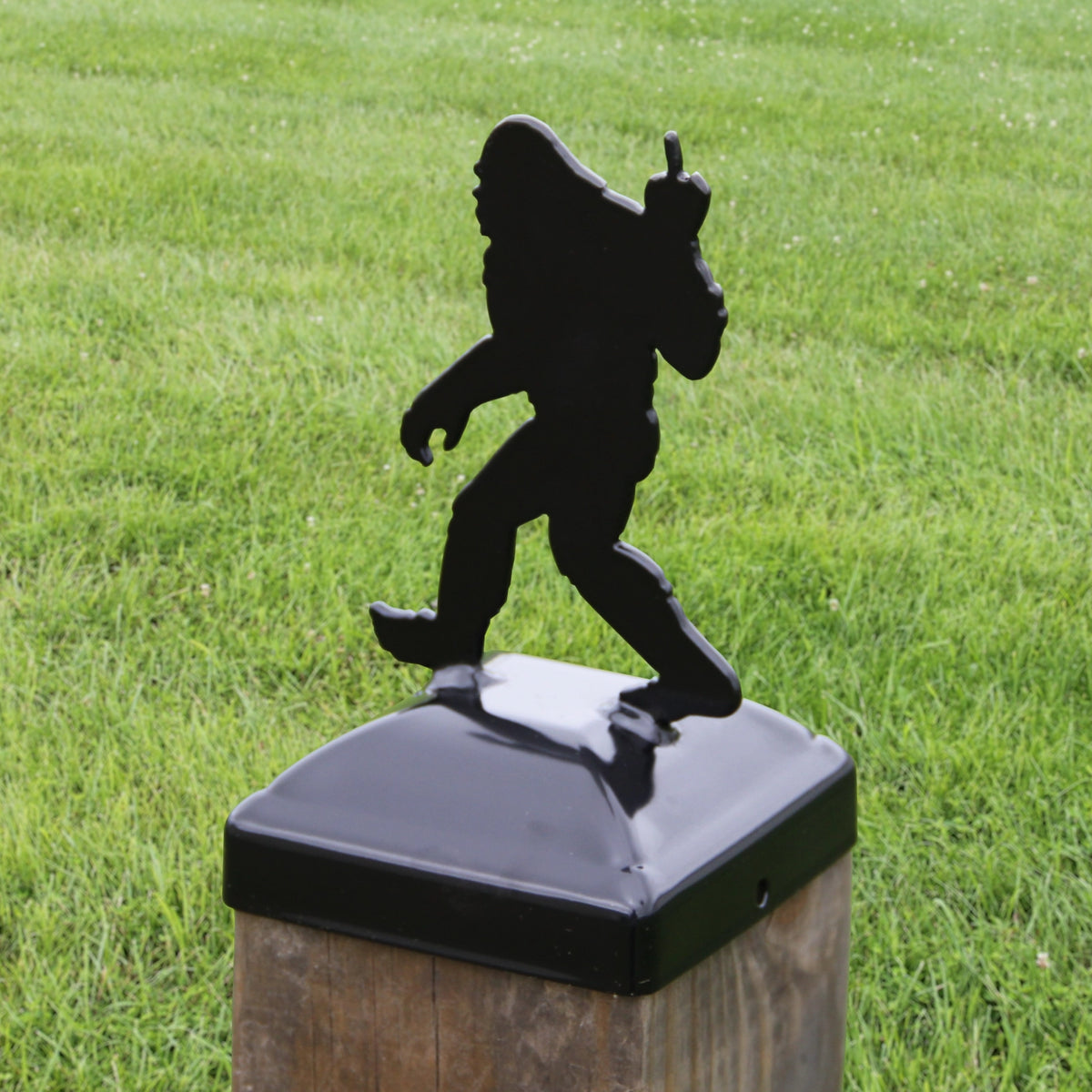 4x4 Bigfoot Middle Finger Post cap–Fencing & Decks-Madison Iron and Wood
