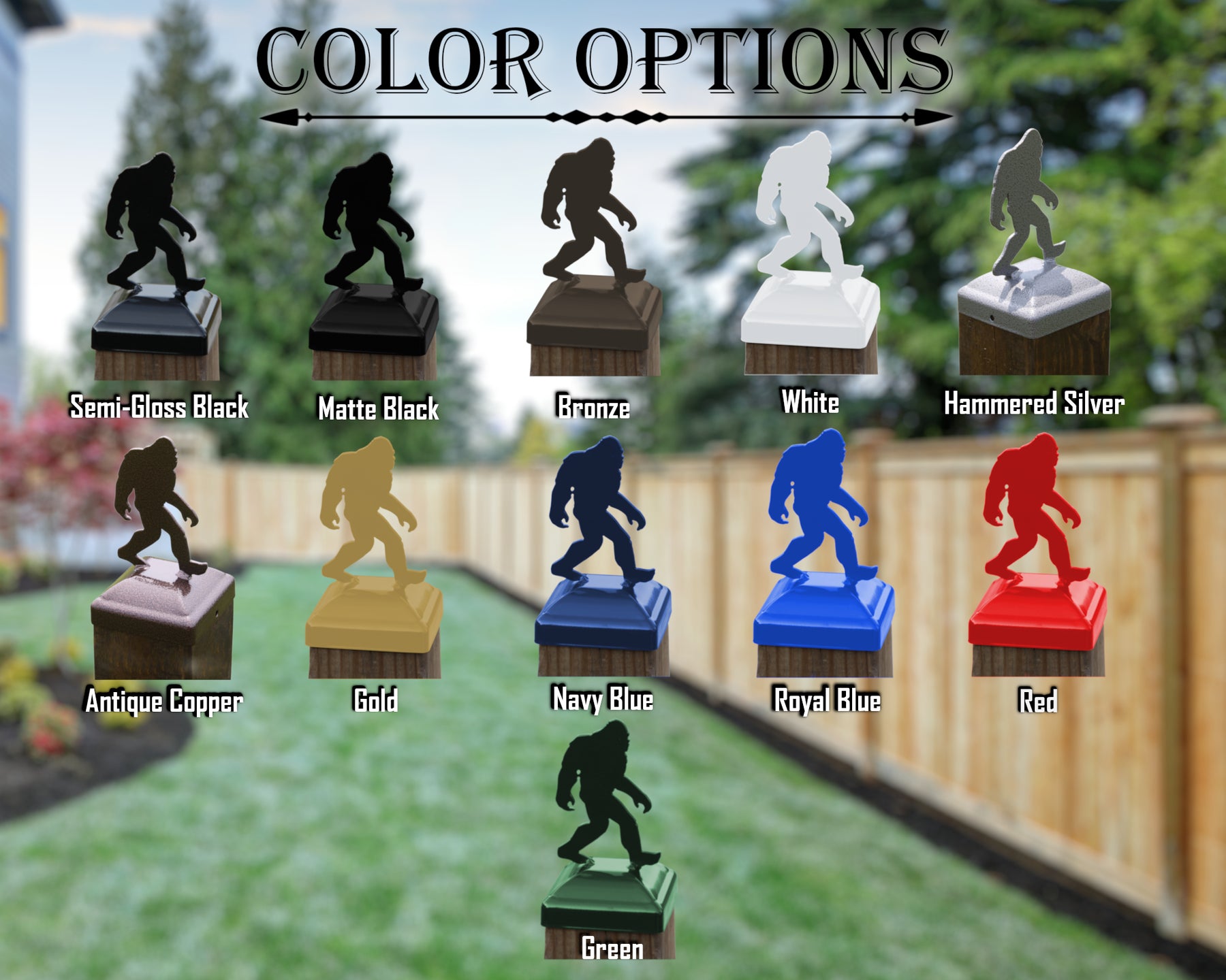 Metal Fence Post Caps - Madison Iron and Wood - Made in the USA