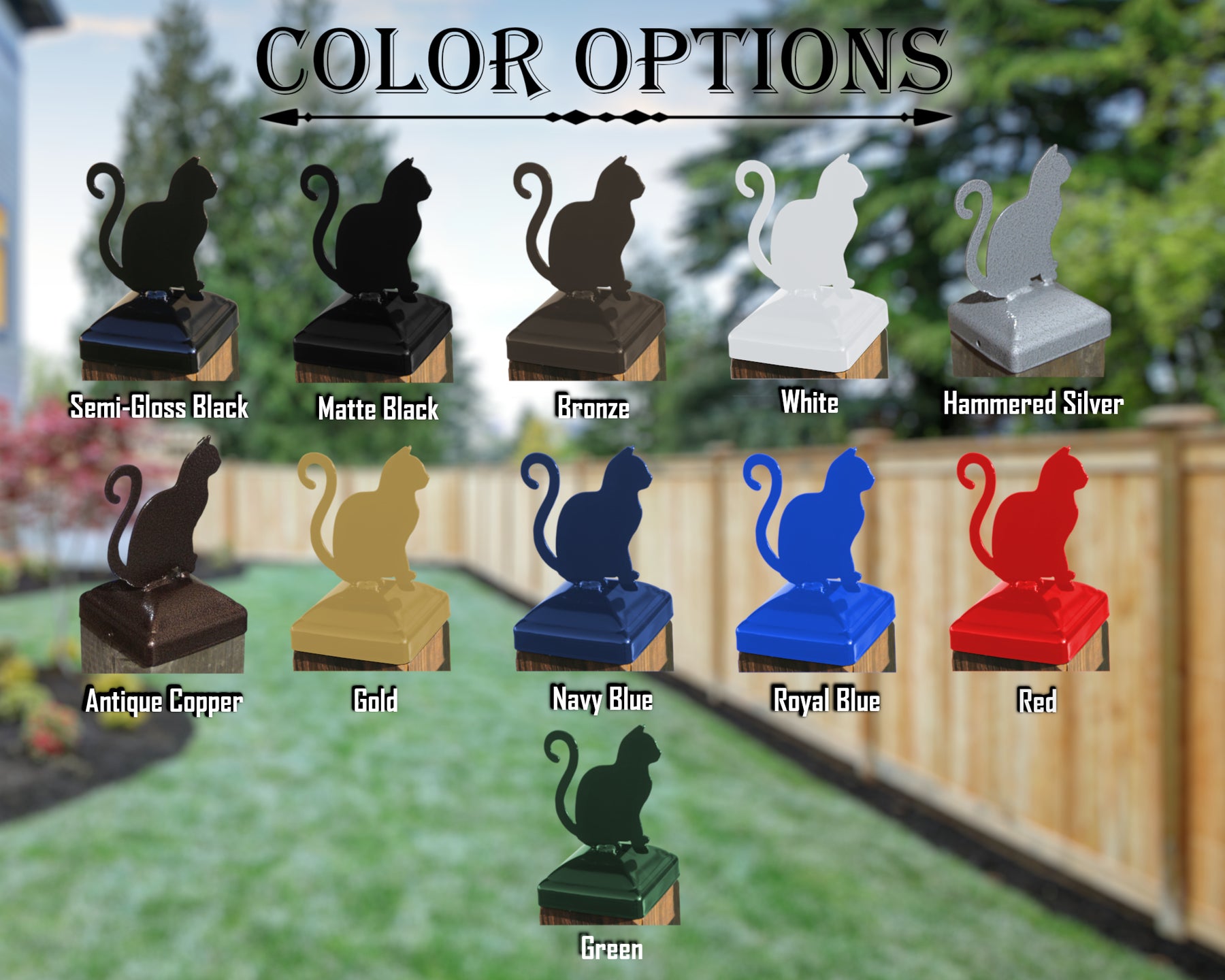 4x4 Decorative Metal Post Caps | Madison Iron and Wood
