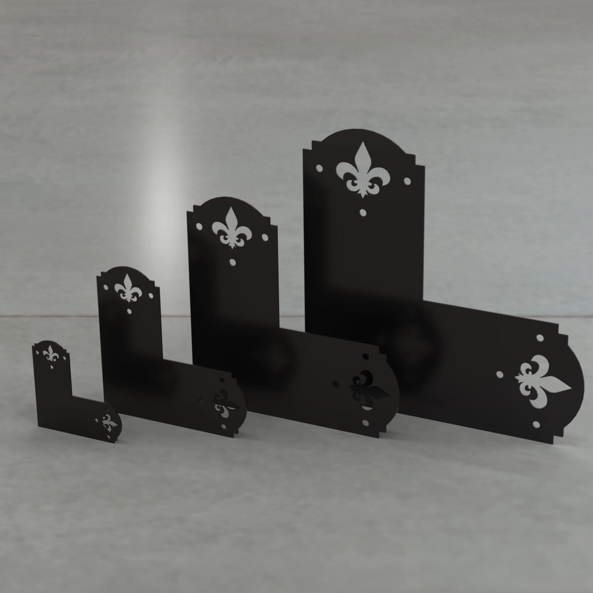 Decorative Fleur De Lis Styler L Brackets - Various Sizes | Wood Post ...