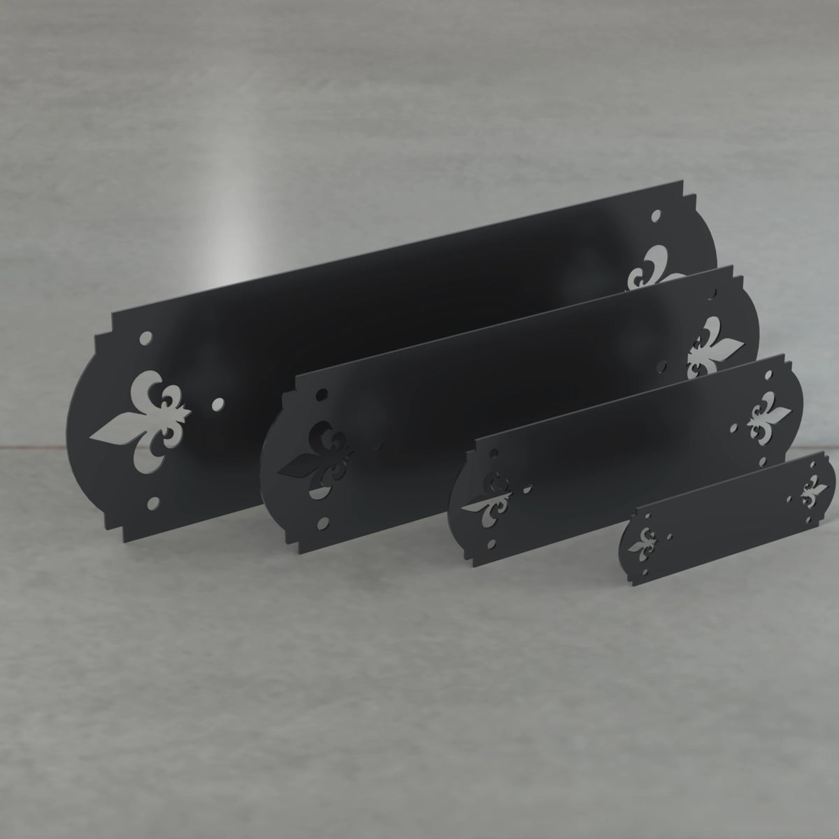 Decorative Fleur De Lis Styler Straight Brackets - Various Sizes | Wood ...