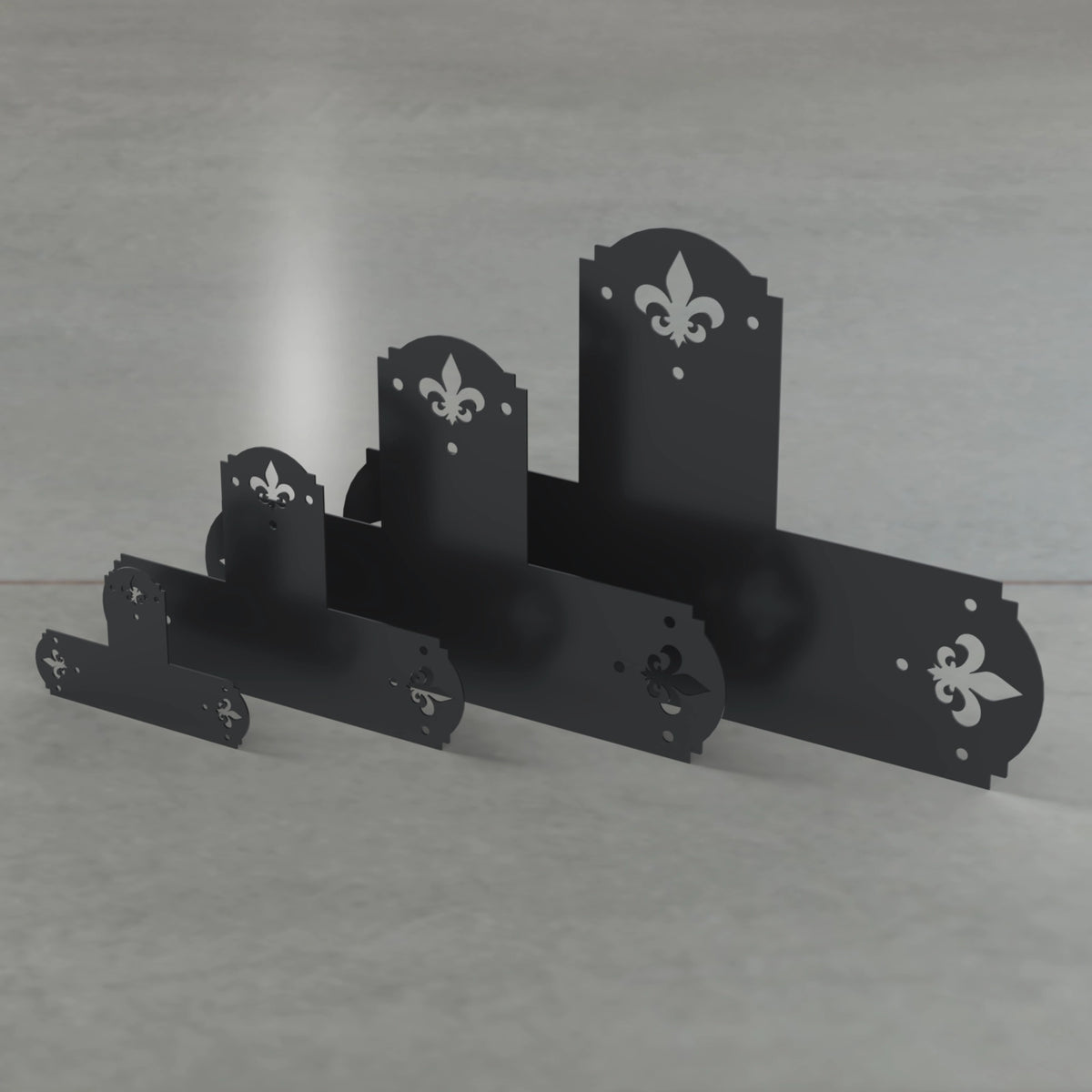 Decorative Fleur De Lis Styler T Brackets - Various Sizes | Wood Post ...