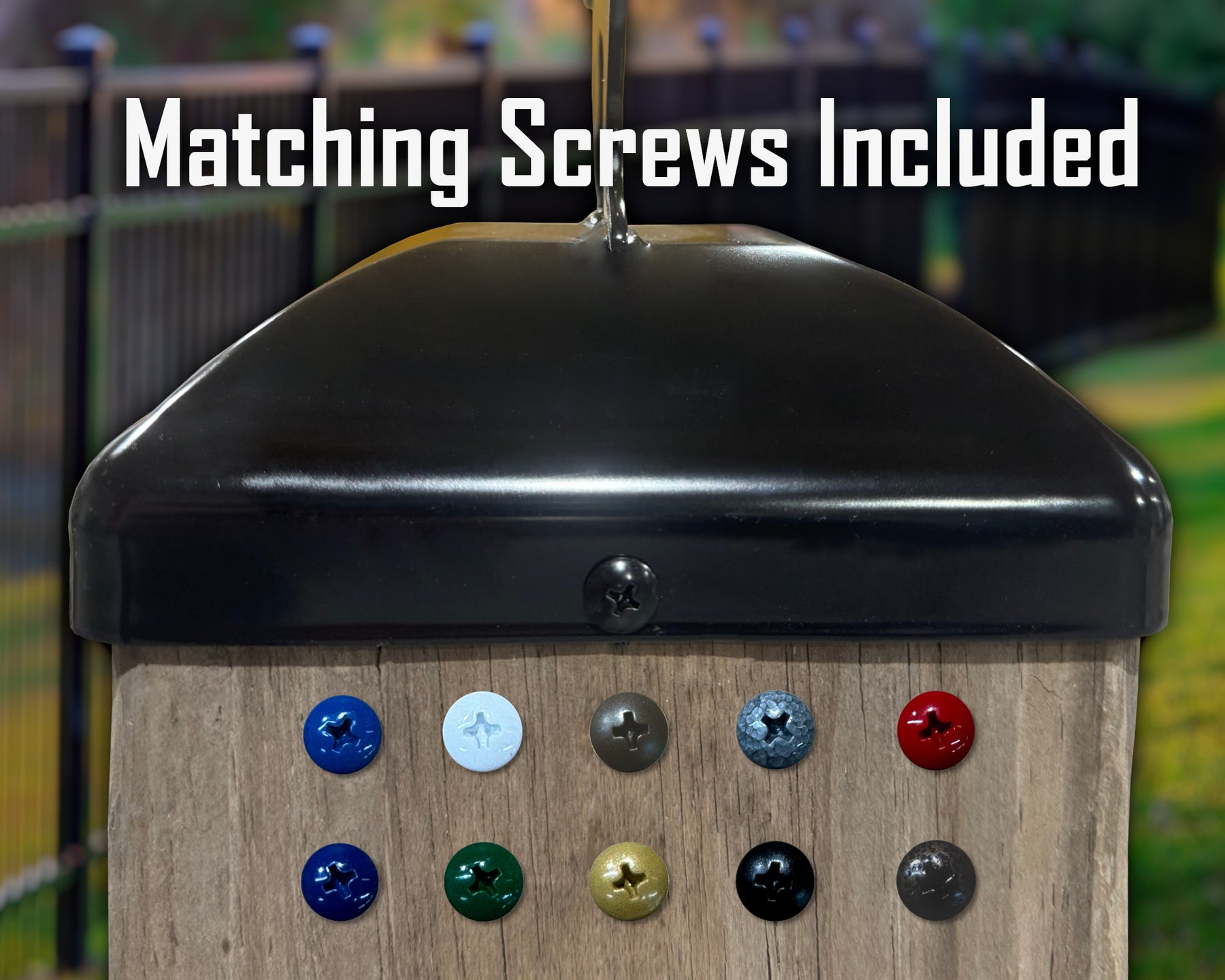 Metal Fence Post Caps - Madison Iron and Wood - USA Made