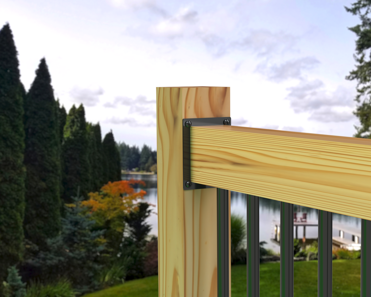 Fence Post Products | Wood Post Brackets – Madison Iron and Wood