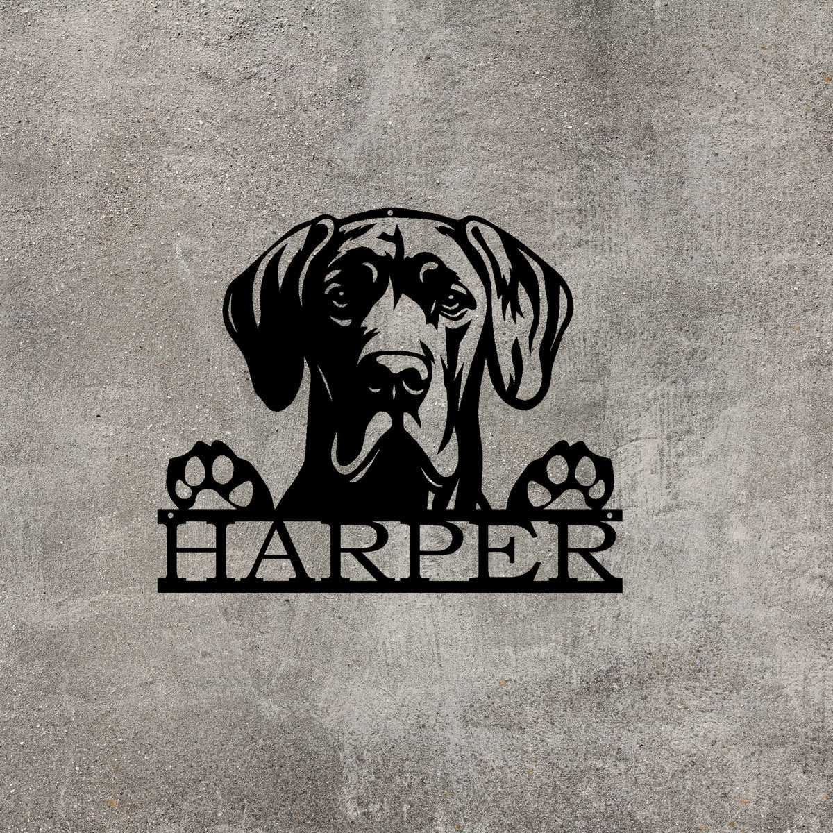 Personalized Great Dane Metal Wall Art - Madison Iron and Wood