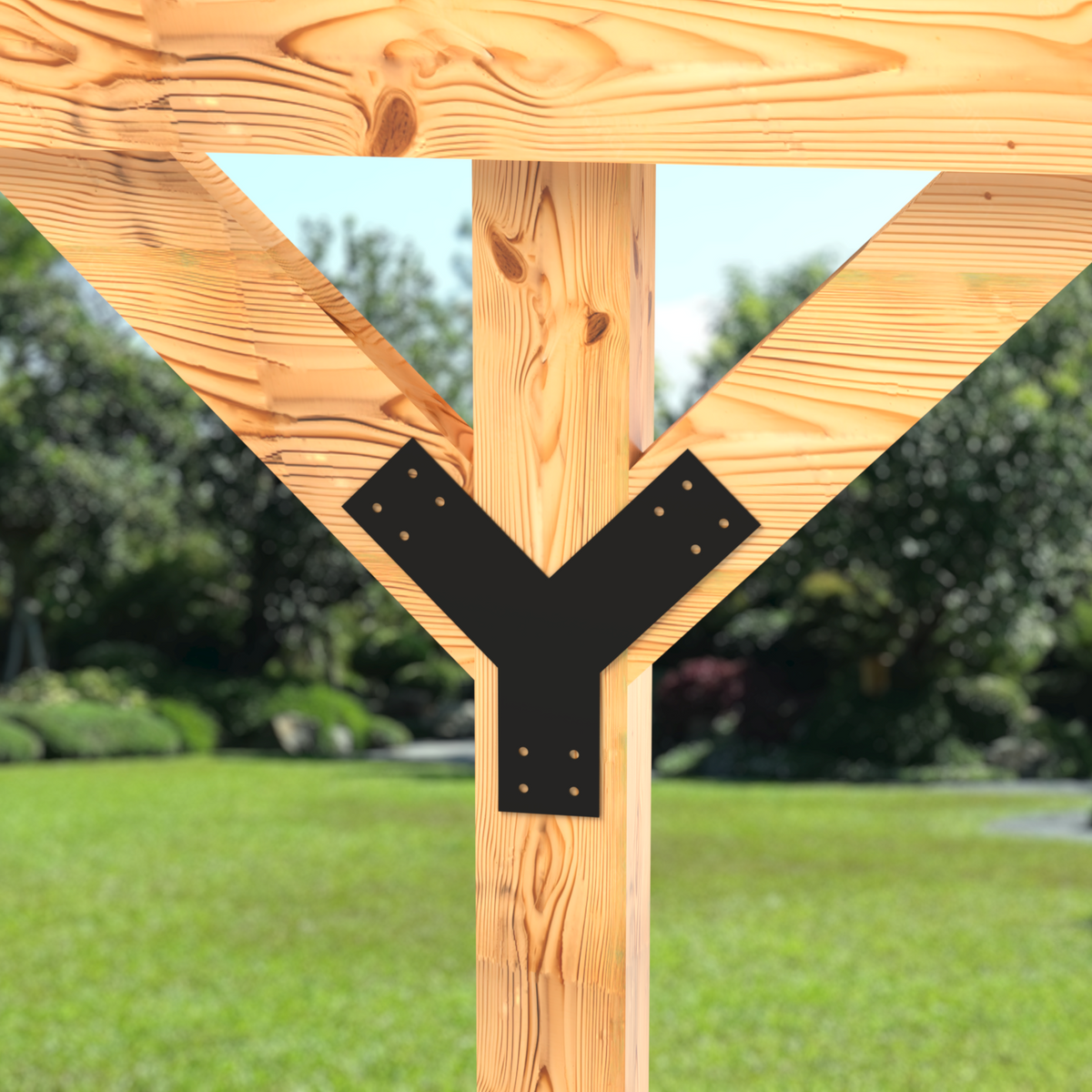 Y Bracket for 4" Post 45 Degree Legs, Industrial Design Support Post ...