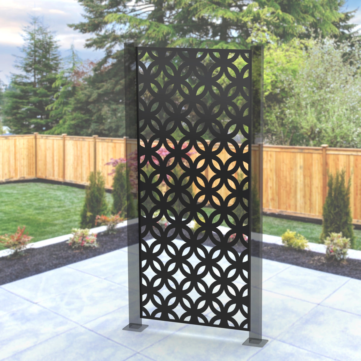 Infinity Design Privacy Panel - Madison Iron and Wood