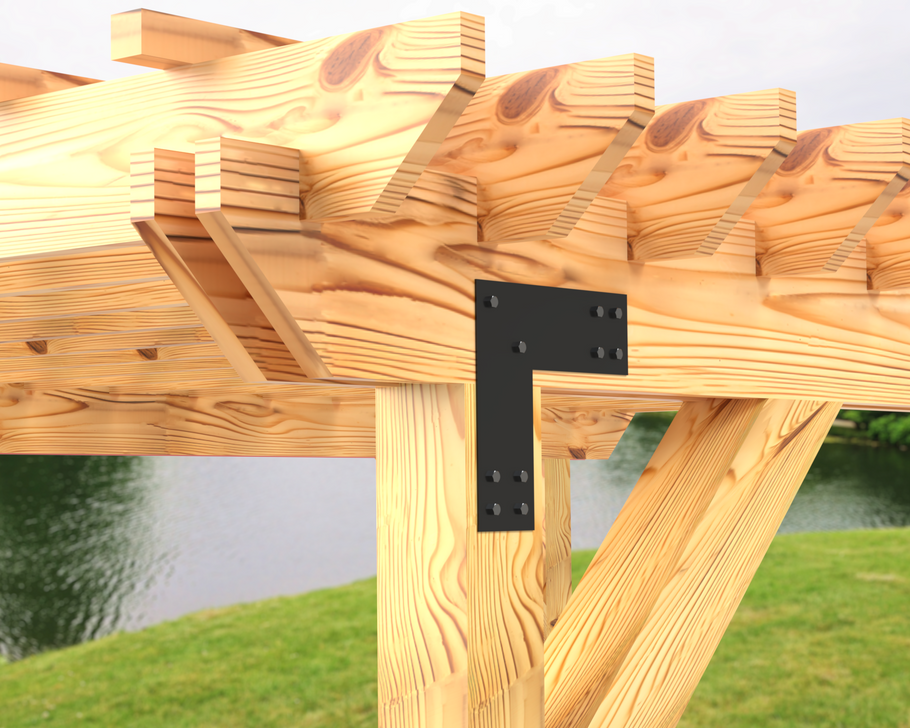 Post Brackets for 8x8 Dimensional Lumber, T, L, X, and Straight Brackets