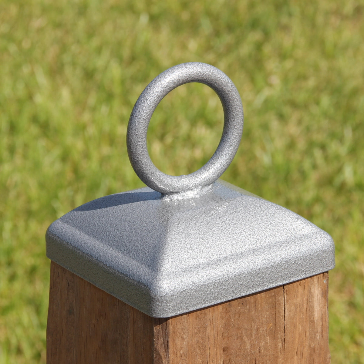 6x6 Nautical Rope Ring Fence Post Cap or Light String Holder