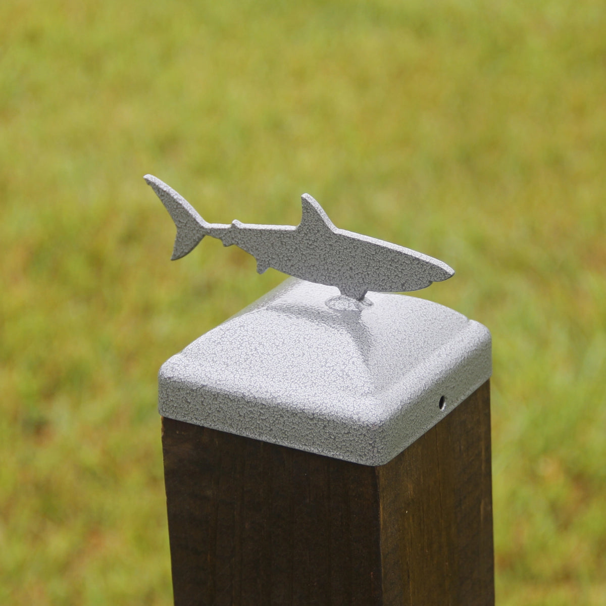 Shark Fence Post Cap – Fence Decor - Madison Iron and Wood