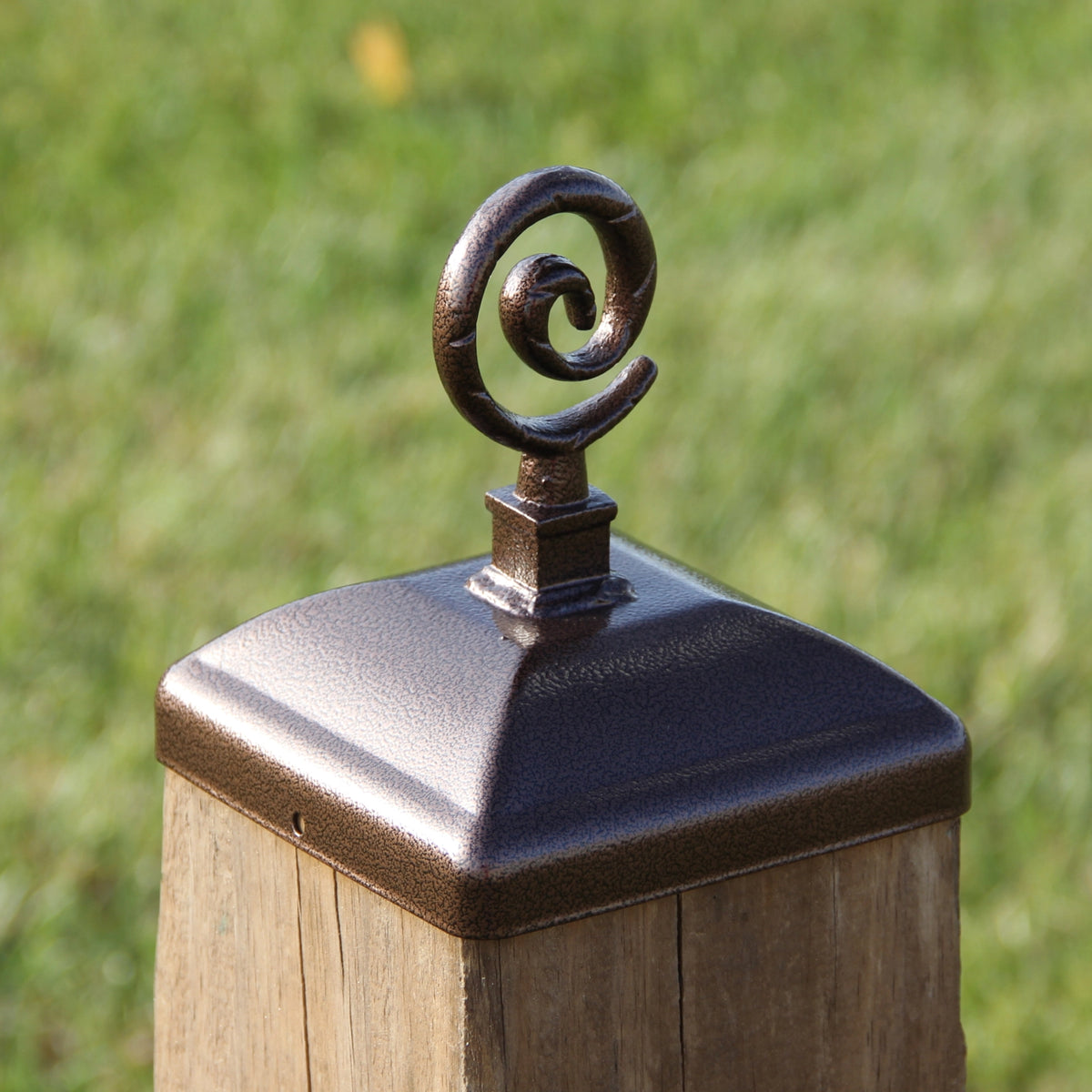 6x6 Spiral Post Cap for 6 inch Wood Post, Fence Post Cap