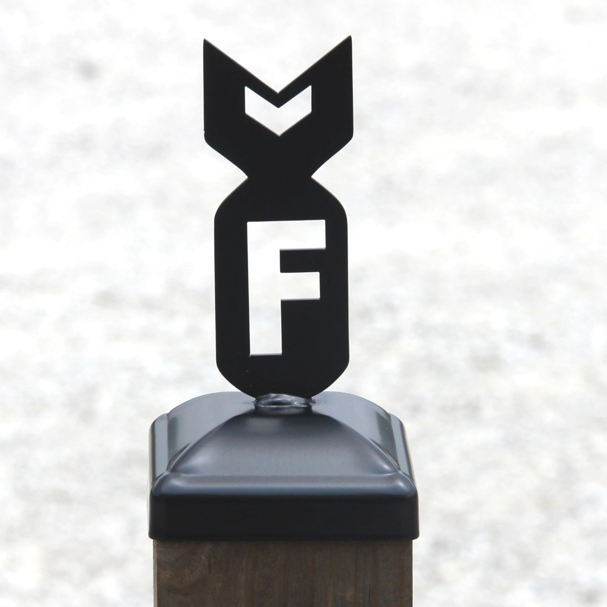 F Bomb Post Cap for 6x6 Wood Fence Post, F Bomb Post Finial, F Bomb ...