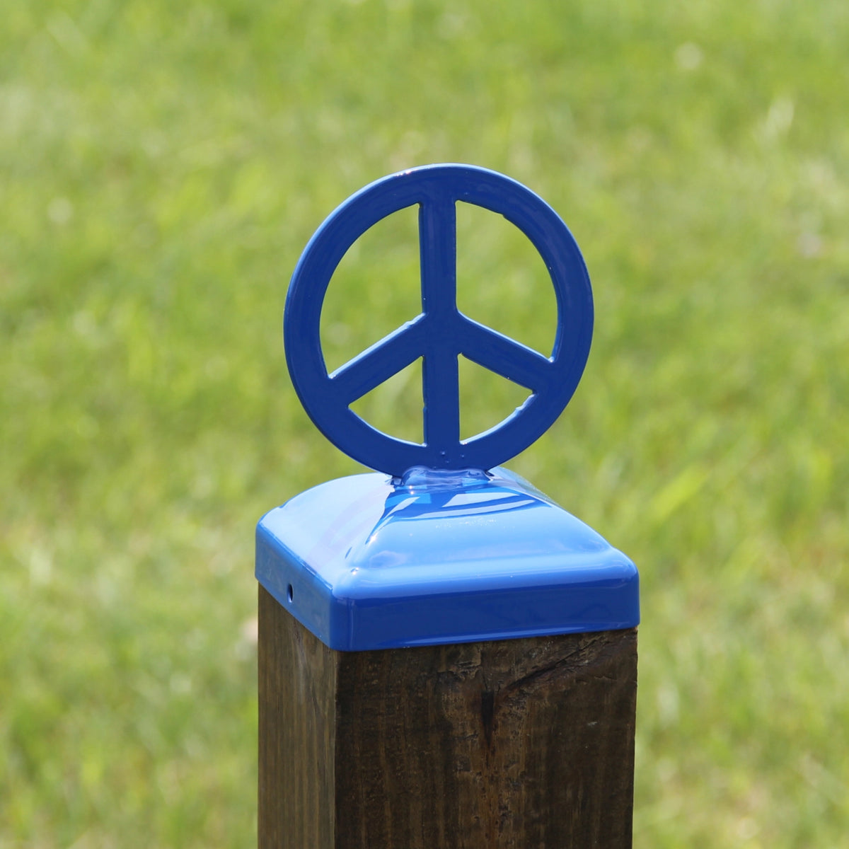 Peace Fence Post Cap – Fence Decor - Madison Iron and Wood