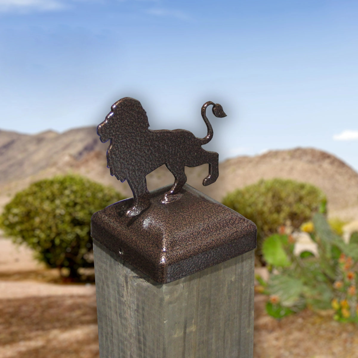 Lion Fence Post Cap – Fence Decor - Madison Iron and Wood