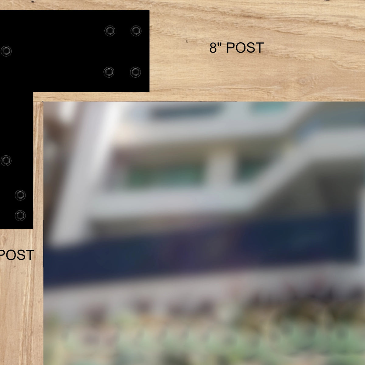 L Bracket for 8" Cross Post and 6" vertical post, Industrial Design L ...