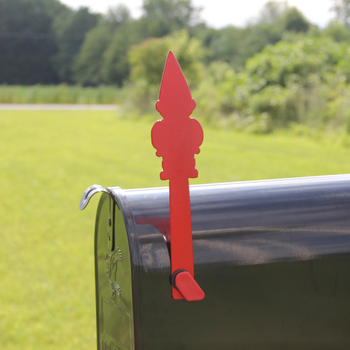 Gnome Mailbox Flag, Decorative Mailbox Flag, Metal Gnome Mailbox Decoration