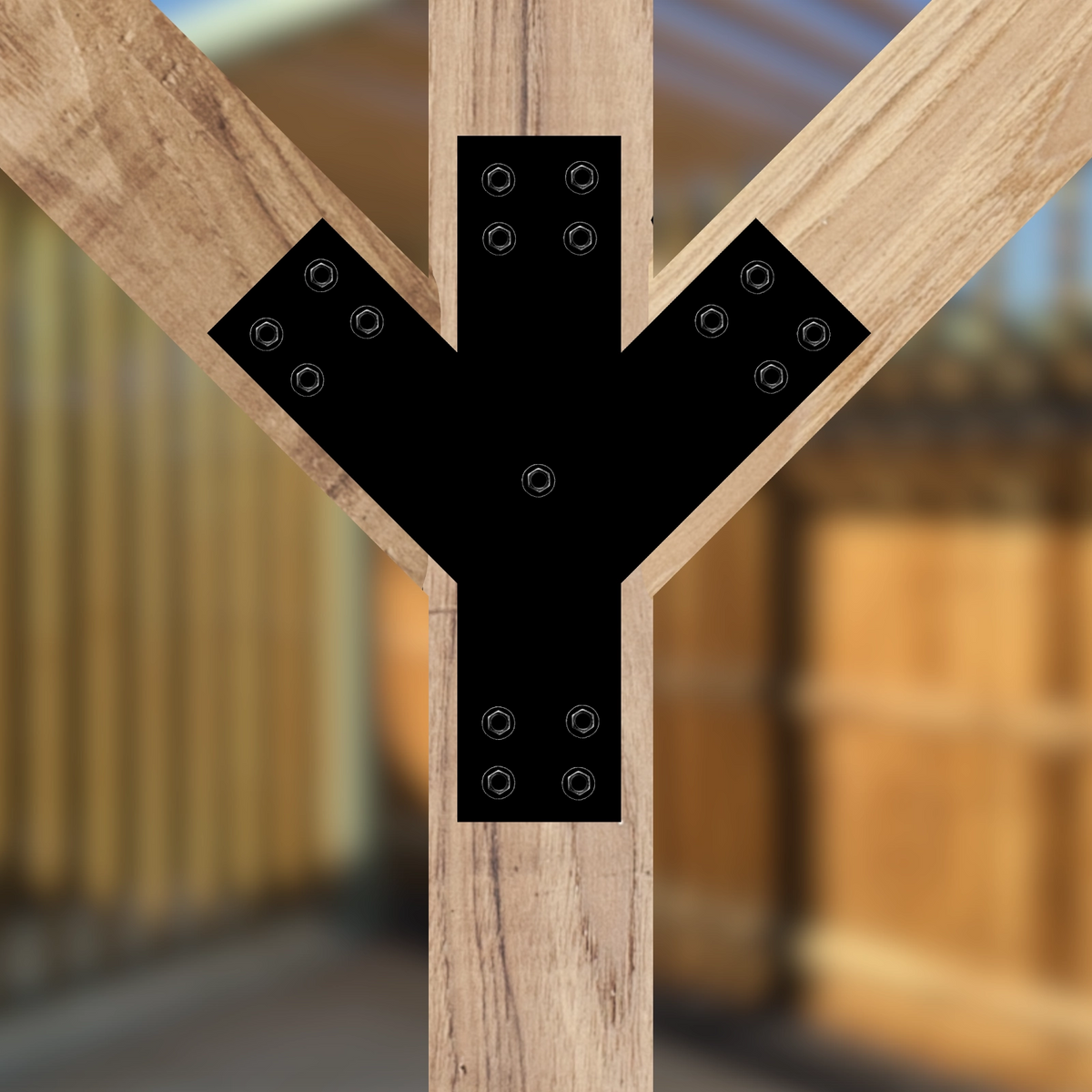 Y Bracket for 6" Post 45 Degree Legs with Center Support | Madison Iron ...