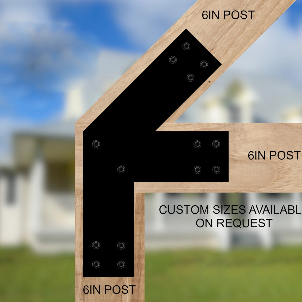 6 Inch Heel Bracket with Vertical Support Leg | Madison Iron and Wood