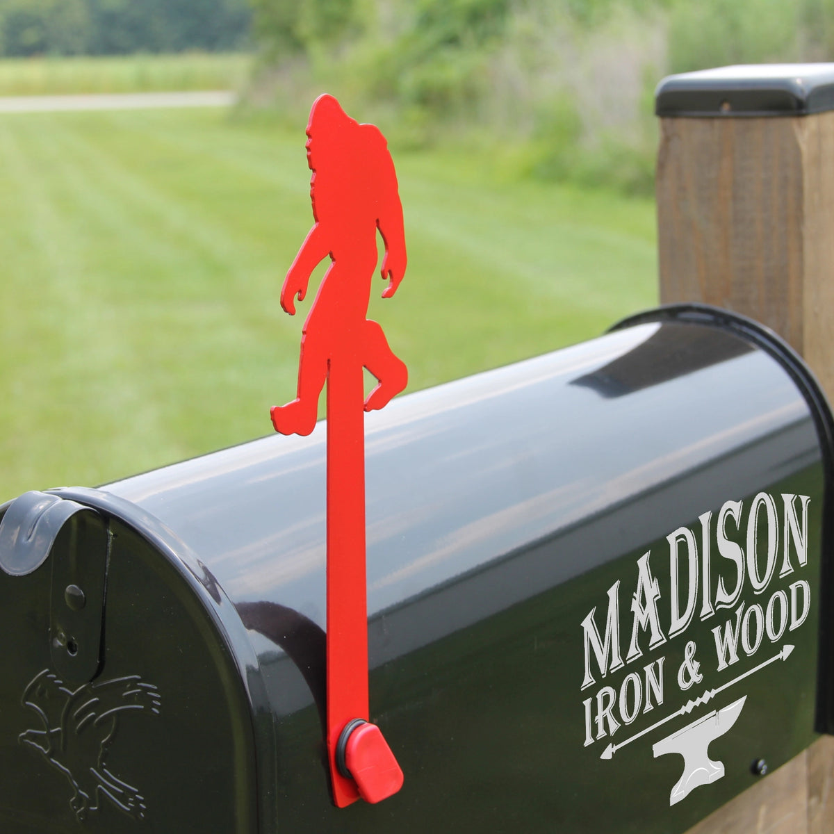 Big Foot Mailbox Flag, Decorative Mailbox Flag, Metal Big Foot Mailbox ...
