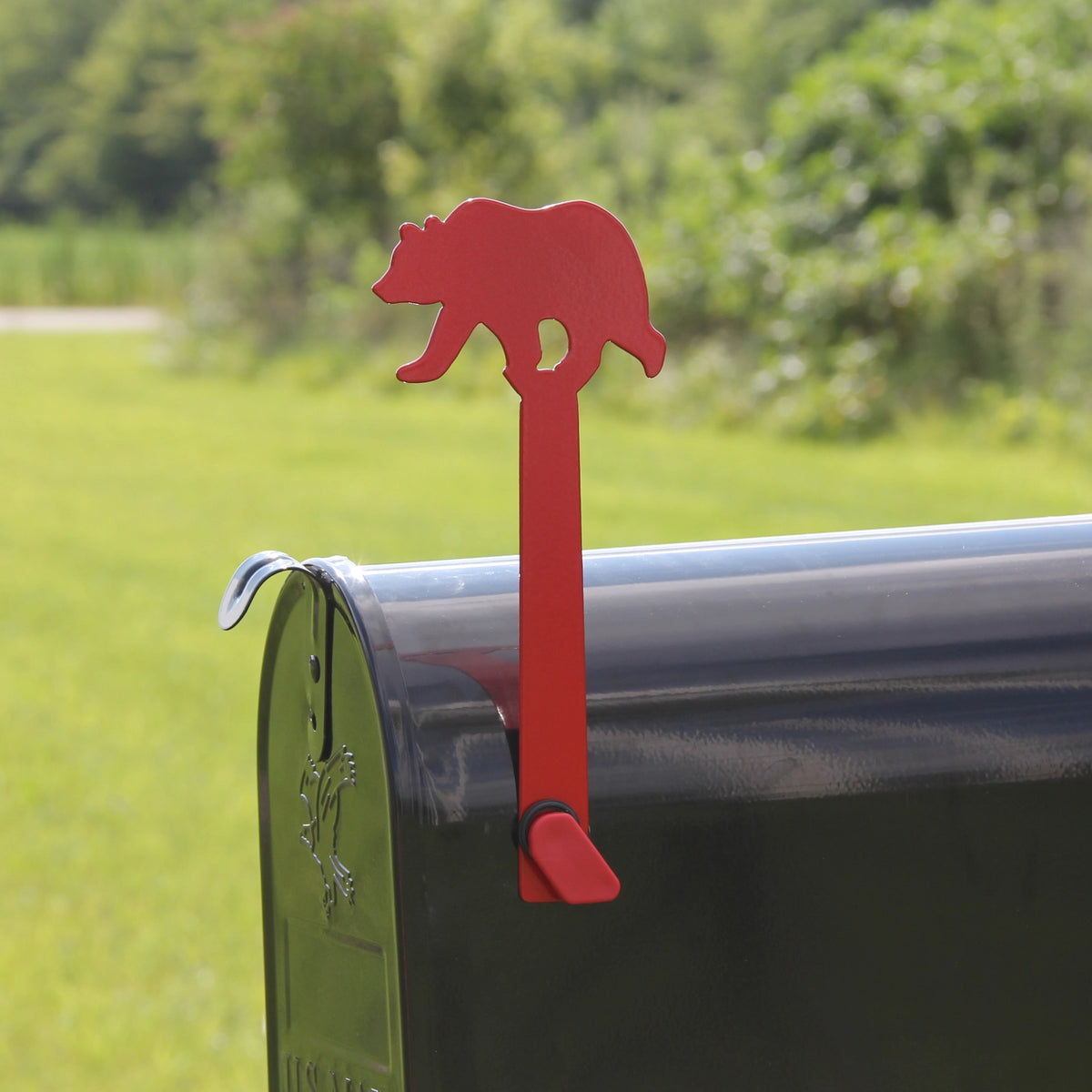 Bear Mailbox Flag, Decorative Mailbox Flag, Metal Bear Mailbox Decoration