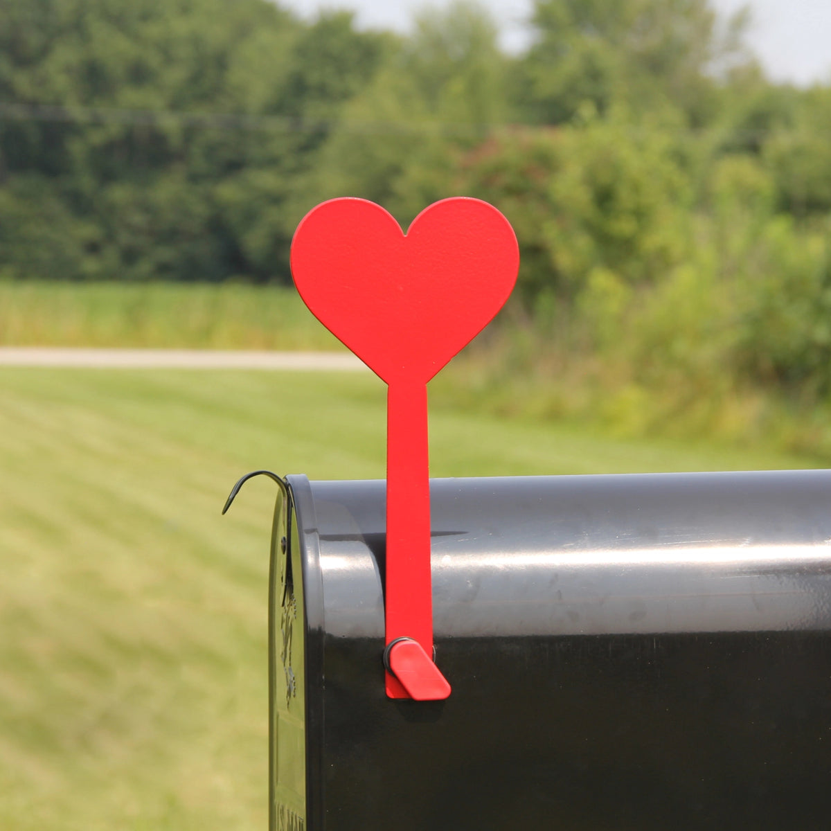 Heart Mailbox Flag, Decorative Mailbox Flag, Metal Heart Mailbox Decoration