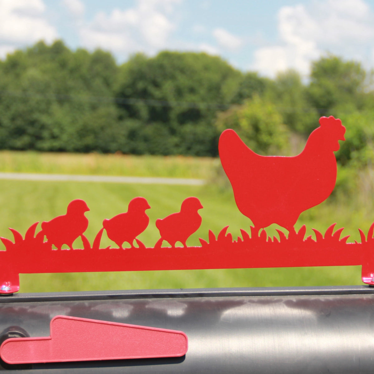 Chicken Flock Mailbox Topper, Decorative Mailbox sign, Metal Chicken ...