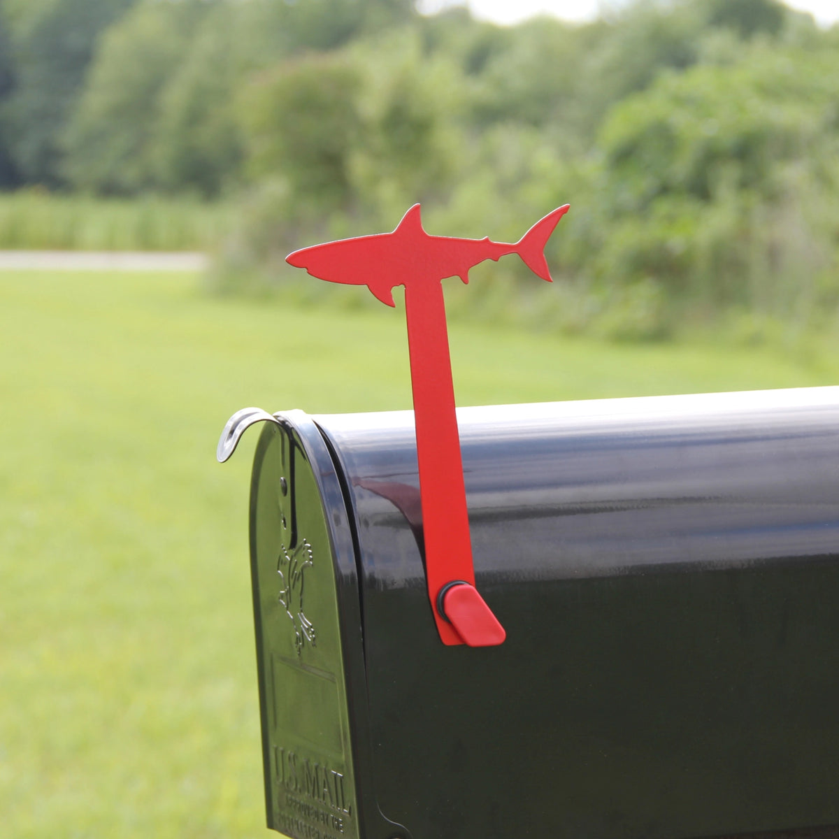 Shark Mailbox Flag, Decorative Mailbox Flag, Metal Shark Mailbox Decoration