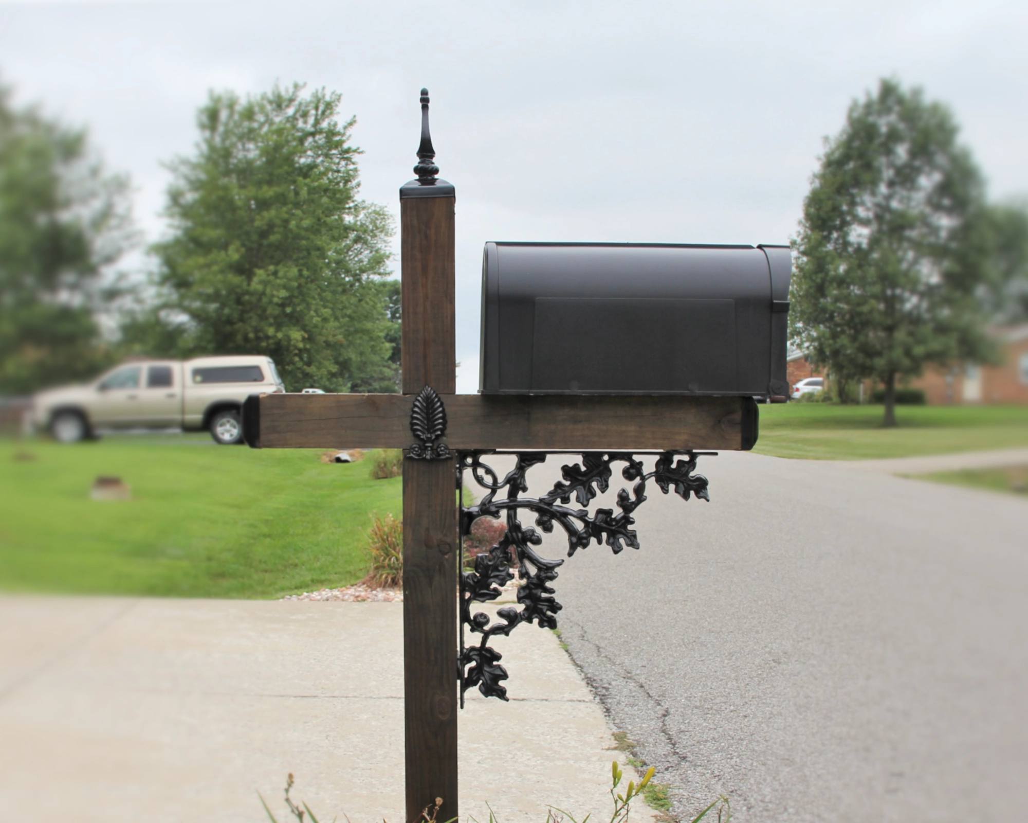 Acorn Pattern Mailbox Dress Up Kit, Wrought Iron | Madison Iron and Wood