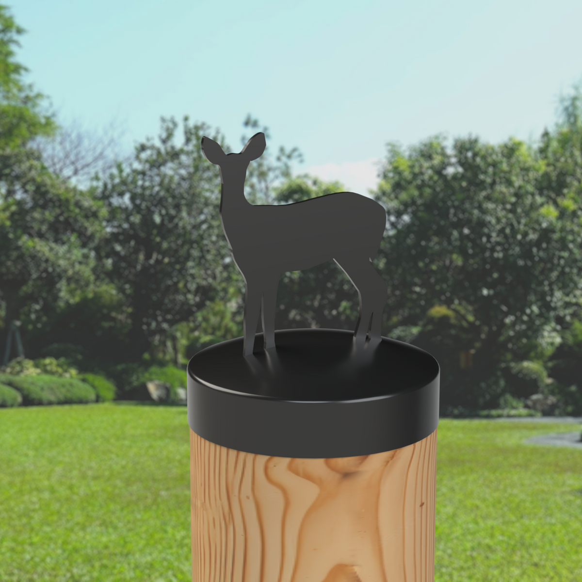 Doe, Round Post Cap - 4"x4" Post Size - Madison Iron and Wood