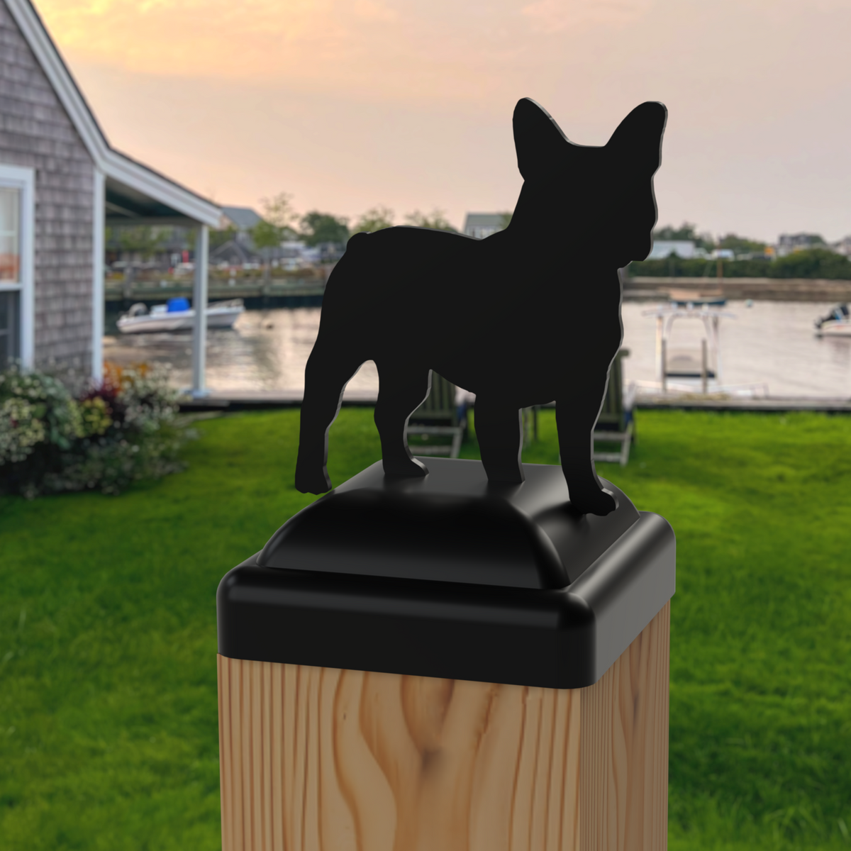 French Bulldog Fence Post Cap – Fencing Decor - Madison Iron and Wood