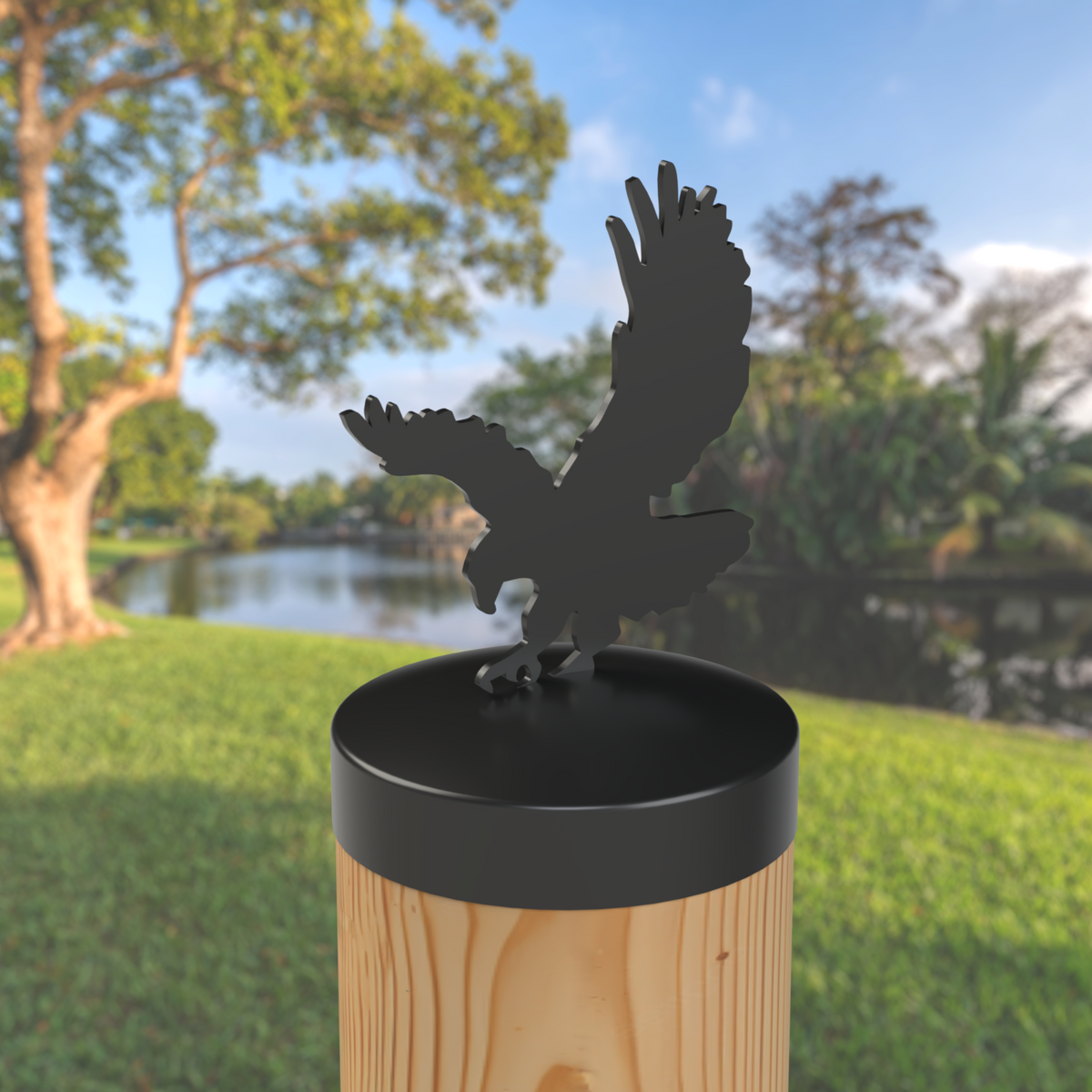 Eagle, Round Post Cap - 4"x4" Post Size - Madison Iron and Wood