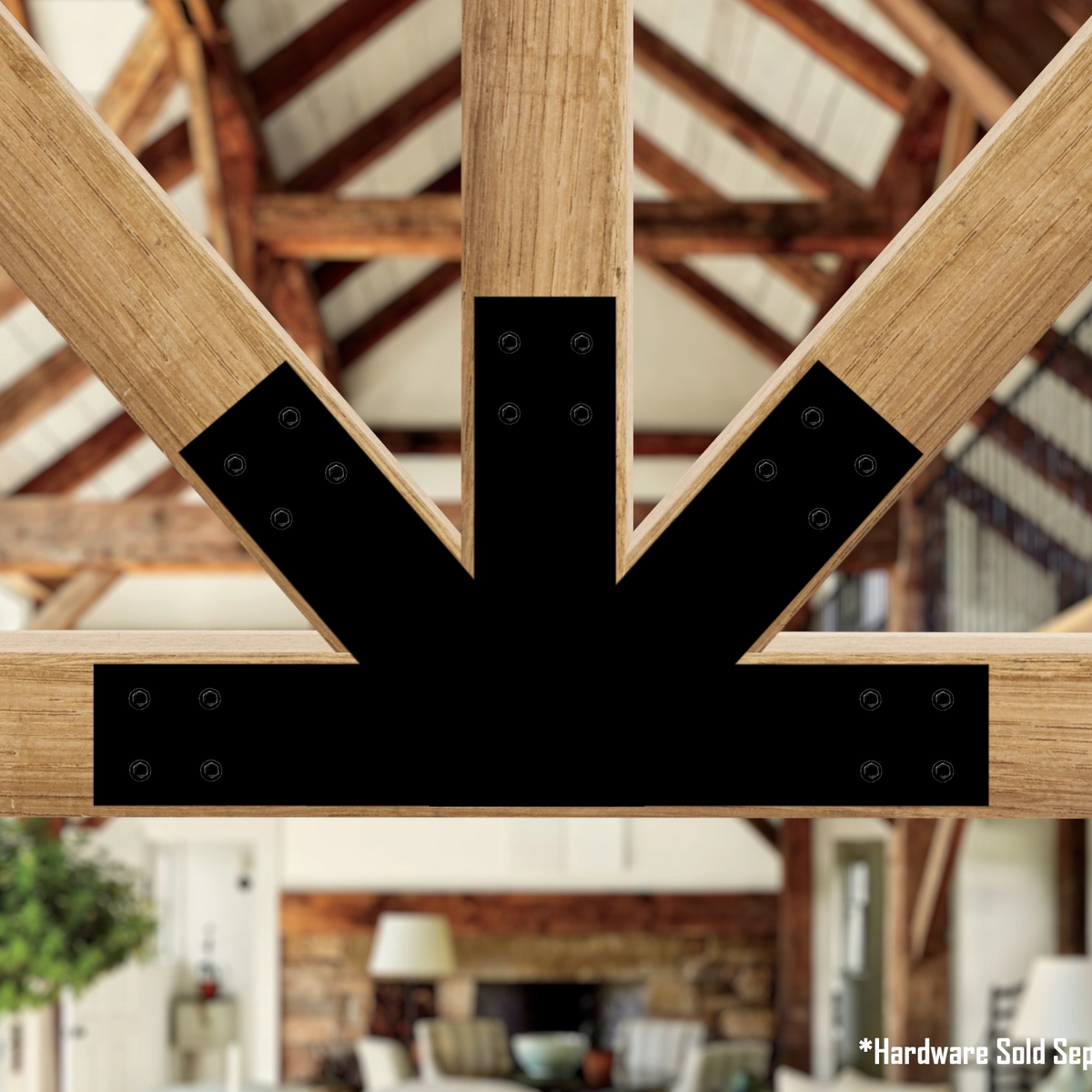 Custom Gable Bracket for Exposed Beams | Madison Iron and Wood
