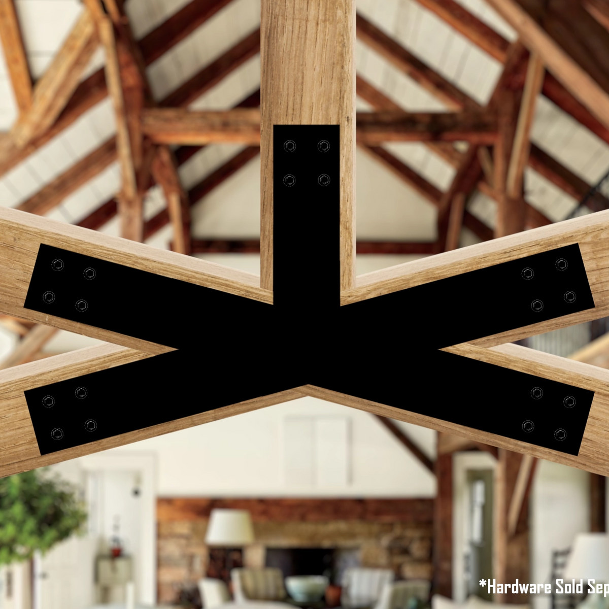 Custom Gable Bracket for Exposed Beams | Madison Iron and Wood