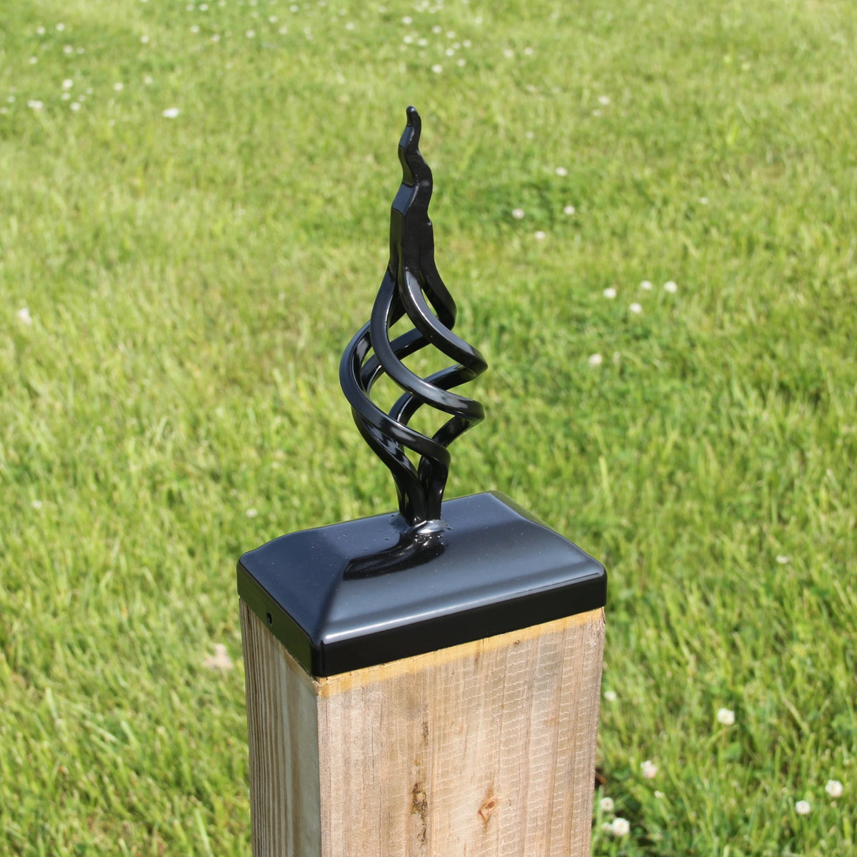 4x6 Flame Tipped Basket Post Cap, Decorative Fence Post cap for 4x6 ...