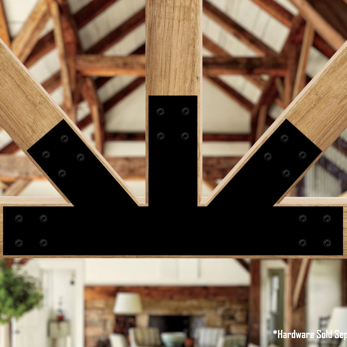 Custom Gable Bracket for Exposed Beams | Madison Iron and Wood